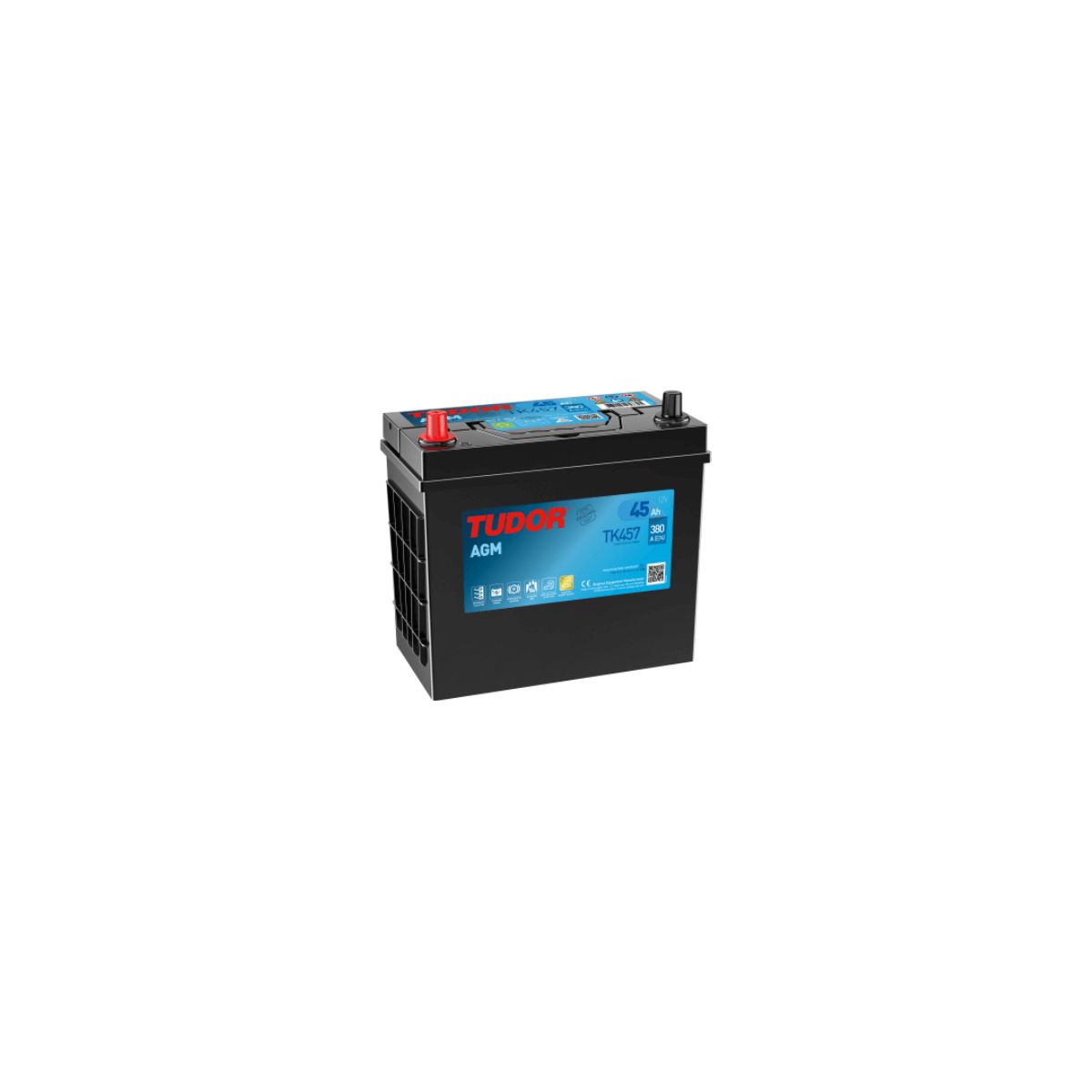 Batterie Start-stop AGM TUDOR TK457 12V 45Ah 380A - Batteries Auto ...