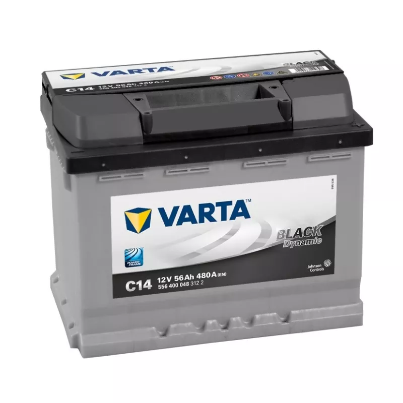 BATTERIE VARTA BLACK DYNAMIC C14 12V 56AH 480A - Batteries Auto ...