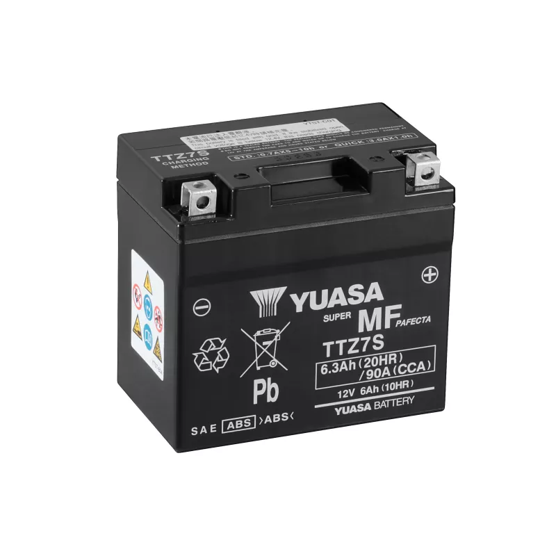 BATTERIE MOTO YUASA TTZ7S 12V 6AH 90A - Batteries Motos, Scooters ...
