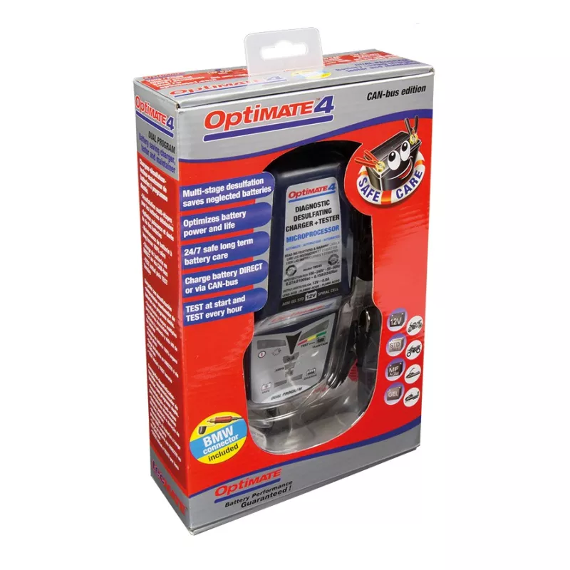 CHARGEUR OPTIMATE 4 DUAL PROGRAM CAN-BUS EDITION TM350 - Chargeurs Motos, Scooters, Quads ...