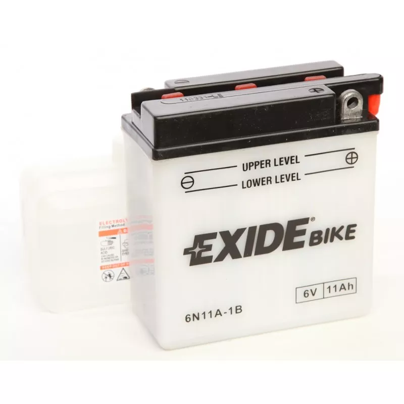 BATTERIE EXIDE CONVENTIONAL 6V 6N11A-1B - Batteries Motos, Scooters ...
