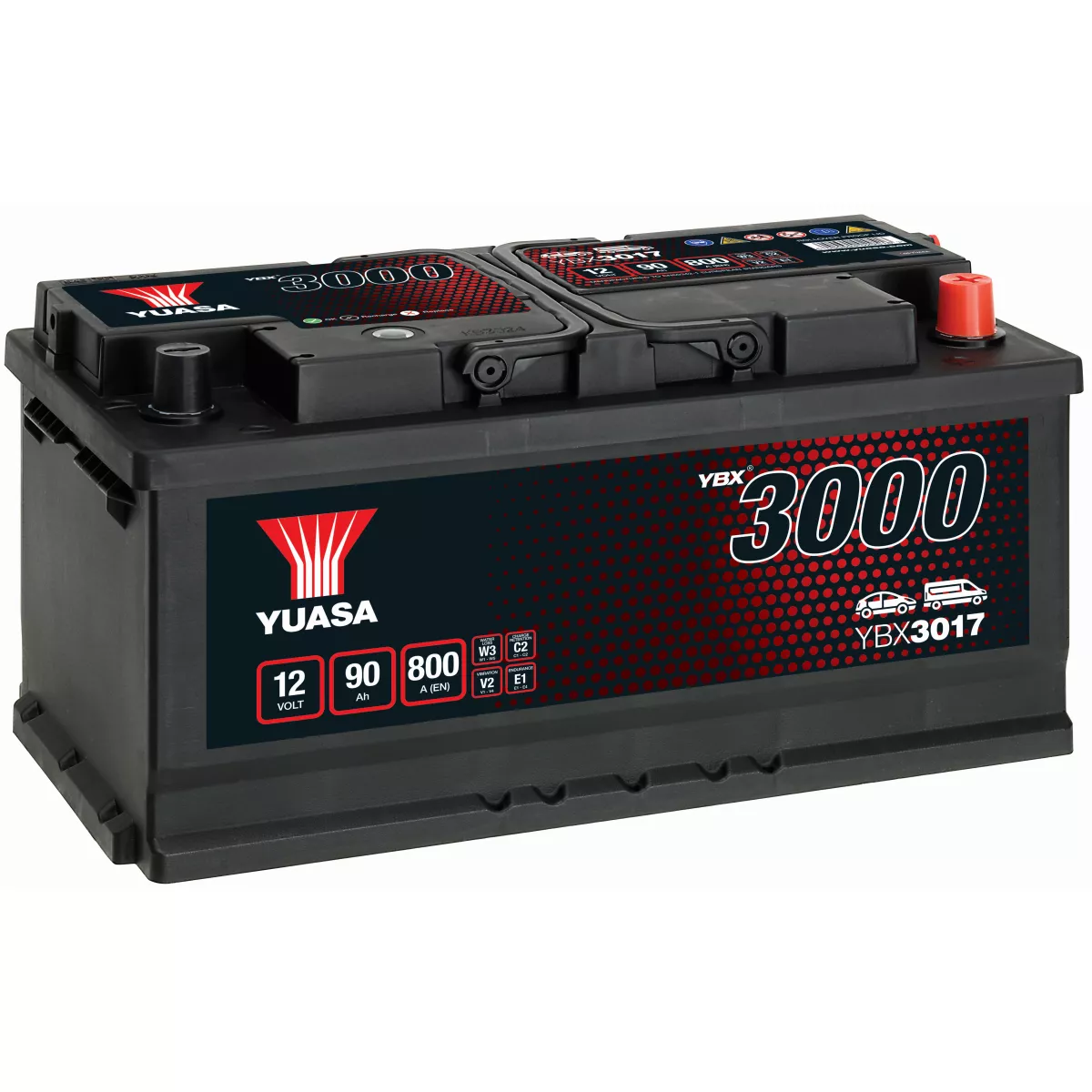 BATTERIE YUASA YBX3017 12V 90Ah 800A - Batteries Auto, Voitures, 4x4 ...