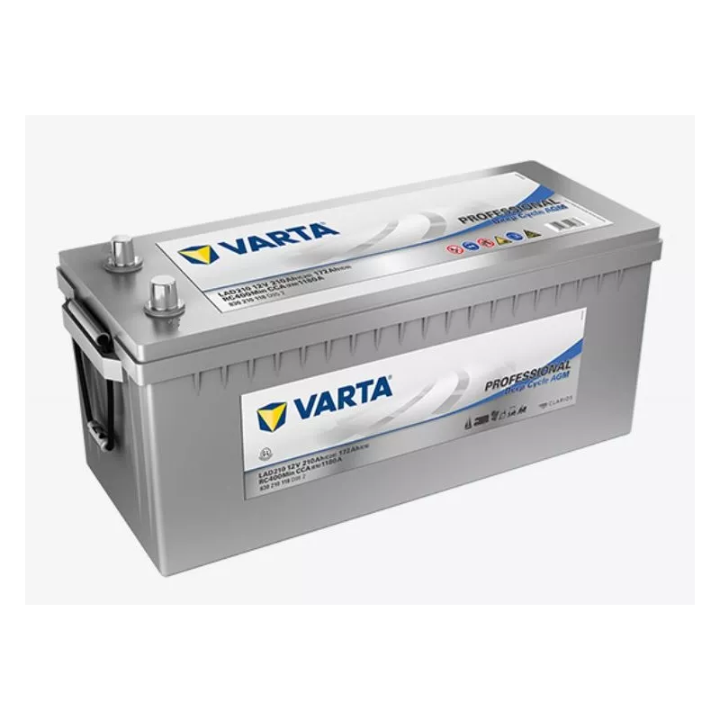 BATTERIE DECHARGE-LENTE VARTA AGM LAD210 210AH 1180A - Batteries à ...
