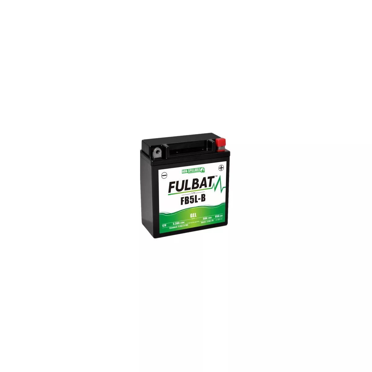 BATTERIE MOTO FULBAT GEL FB5L-B / YB5L-B 12V 5,3AH 65A - Batteries ...