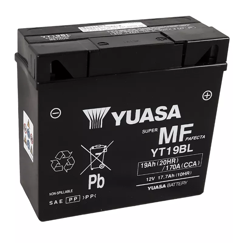 BATTERIE MOTO YUASA YT19BL 12V 19AH 170A - Batteries Motos, Scooters ...