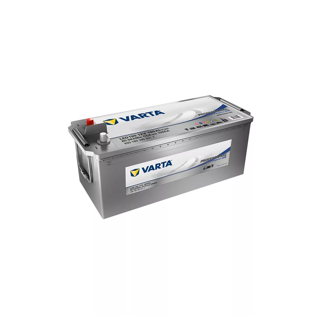 BATTERIE VARTA DUAL PURPOSE EFB LED190 12V 190AH 1050A - Batteries ...