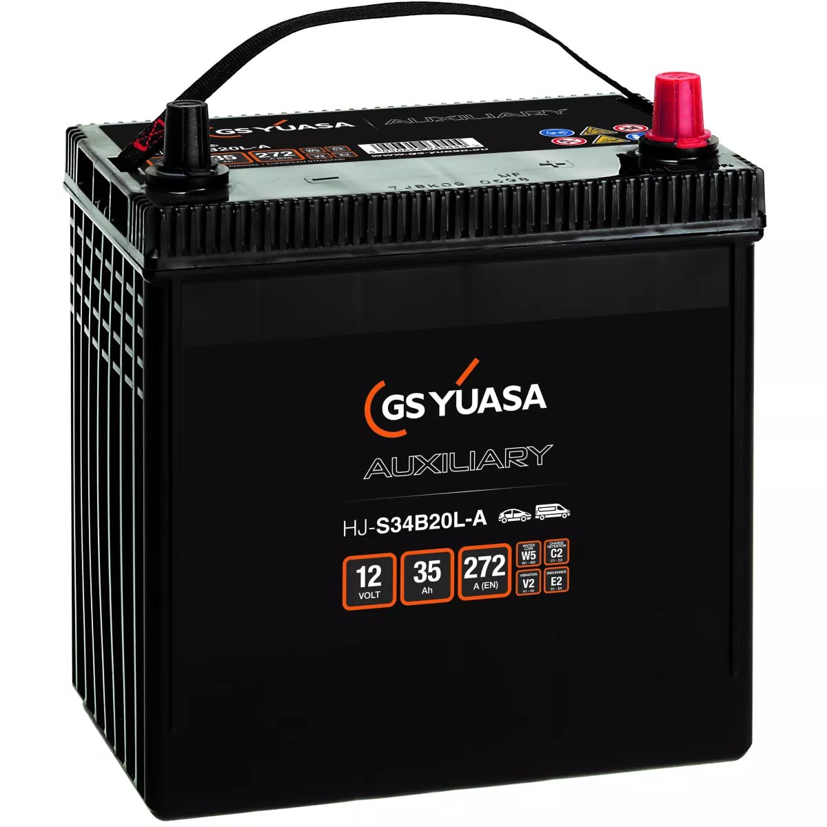 BATTERIE YUASA HJ-S34B20L-A AGM 12V 35Ah 272A - Batteries Véhicules ...
