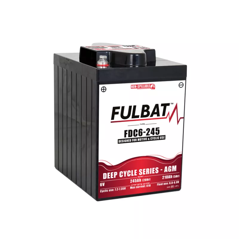 BATTERIE DEEP CYCLE AGM CARBON FULBAT FDC6-245 6V 245AH - Batteries de ...