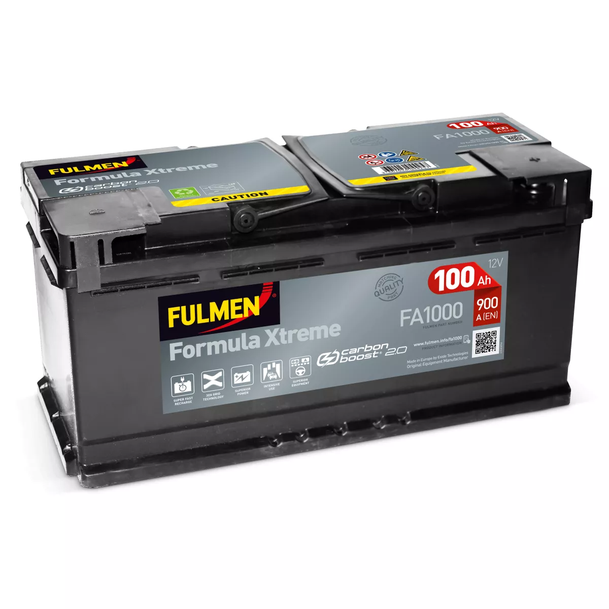 BATTERIE FULMEN FORMULA XTREME FA1000 12V 100AH 900A - Batteries Auto ...