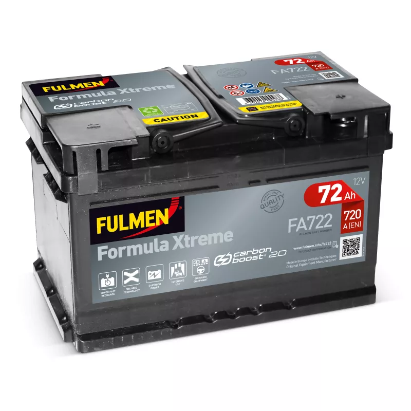 Batterie FULMEN FORMULA XTREME FA722 12V 72AH 720A - Batteries Auto ...