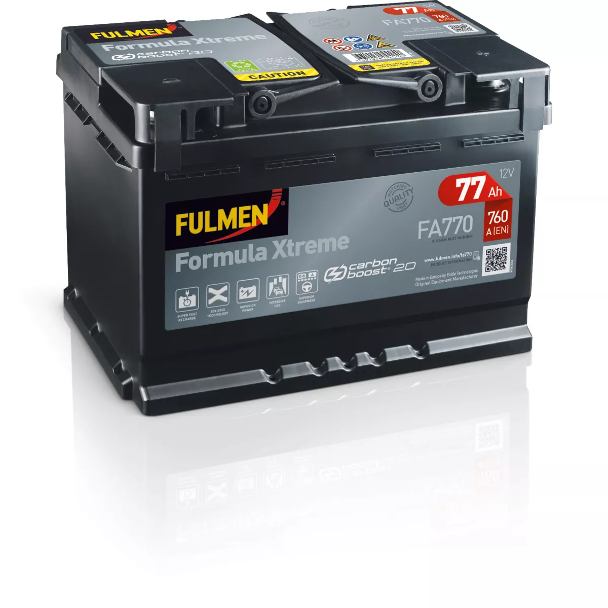 Batterie Fulmen Formula Xtreme FA770 12V 77AH 760A - BatterySet