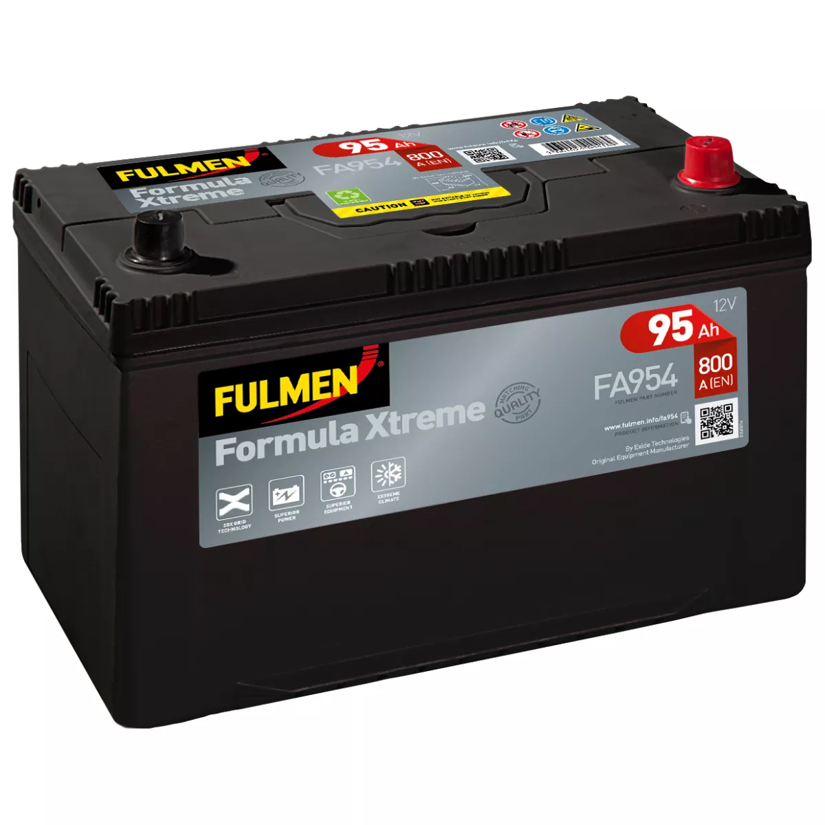 BATTERIE FULMEN FORMULA XTREME FA954 12V 95AH 800A - Batteries Auto ...