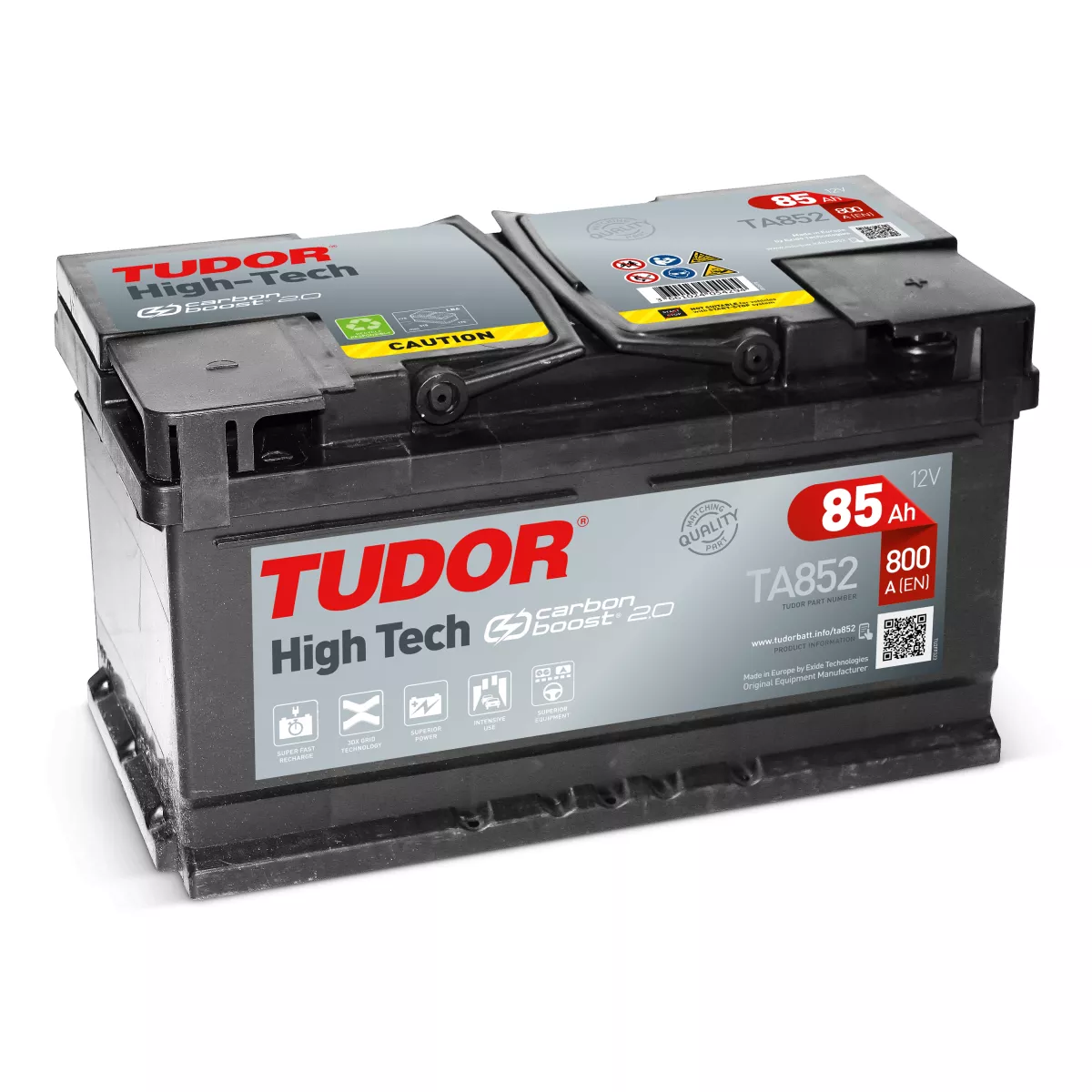 Batterie HIGH TECH TUDOR TA852 12V 85Ah 800A - Batteries Auto, Voitures ...