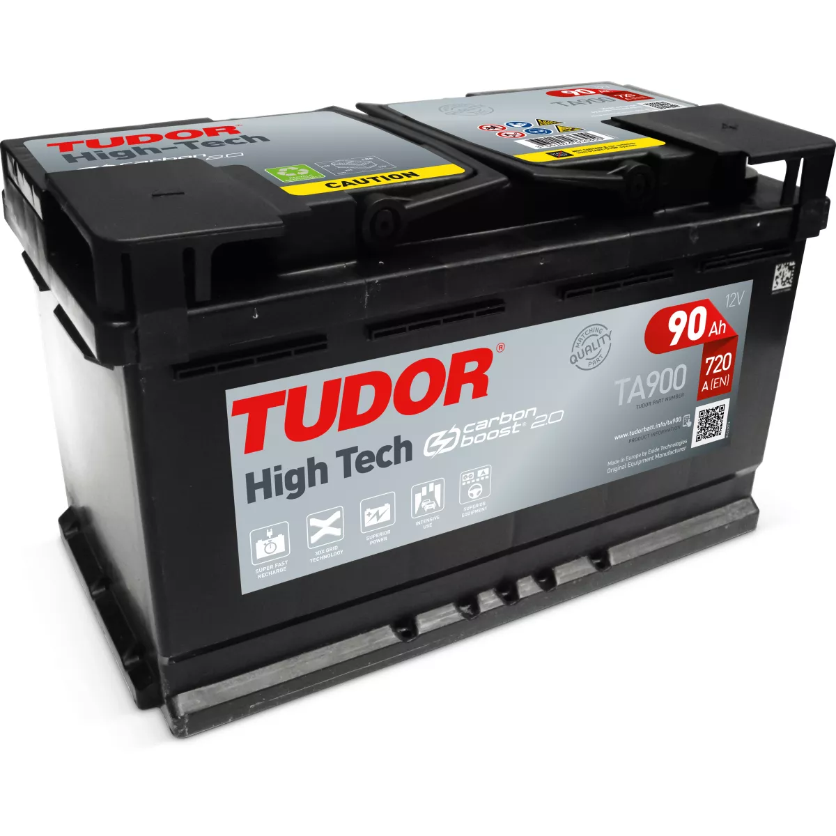 Batterie HIGH TECH TUDOR TA900 12V 90Ah 720A - Batteries Auto, Voitures ...