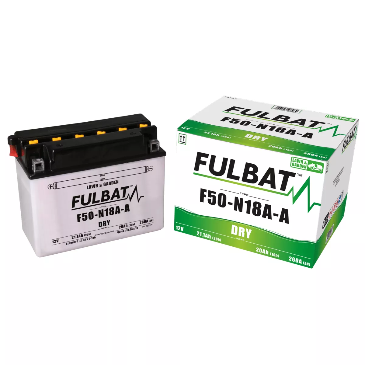 BATTERIE MOTO FULBAT DRY F50-N18A-A 12V 21,1AH 260A - Batteries Motos ...