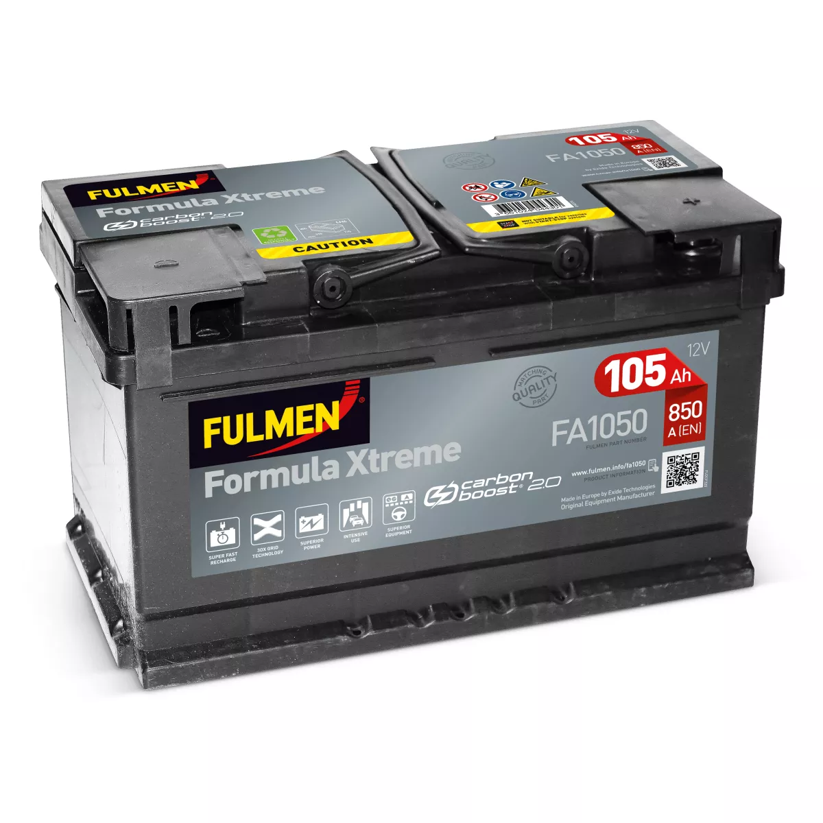 BATTERIE FULMEN FORMULA XTREME FA1050 12V 105AH 850A - Batteries Auto ...