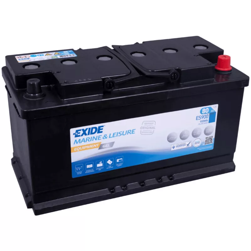 BATTERIE GEL EXIDE MARINE & LEISURE ES900 12V 80Ah 540A - Batteries à ...