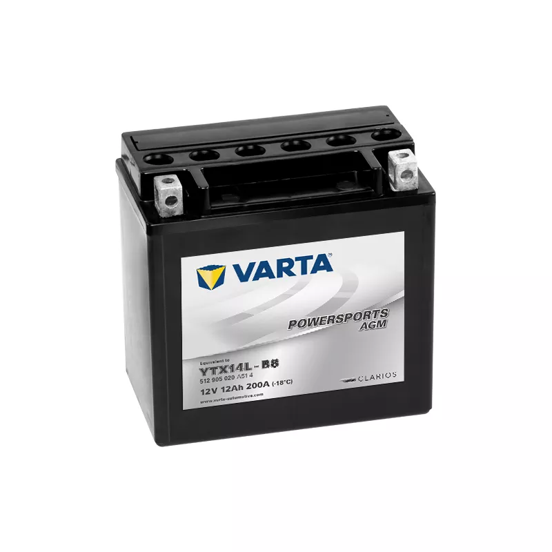 BATTERIE MOTO VARTA AGM YTX14L-BS - Batteries Motos, Scooters, Quads ...
