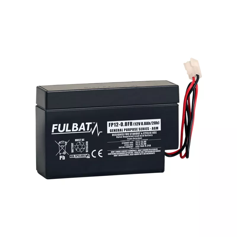 BATTERIE FULBAT FP12-0.8FR 12V 0,8AH - Batteries industrielles - BatterySet