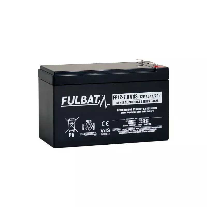 BATTERIE FULBAT FP12-7VdS 12V 7AH - Batteries industrielles - BatterySet