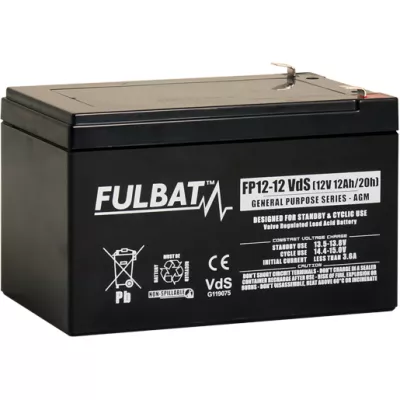 BATTERIE FULBAT FP12-12 12V 12AH - Batteries industrielles - BatterySet