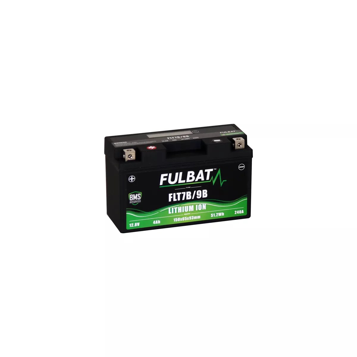 BATTERIE MOTO FULBAT LITHIUM LIFEPO4 FLT7B/9B 12,8V 4AH 240A ...