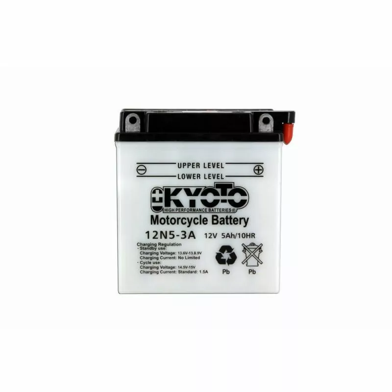 BATTERIE MOTO KYOTO 12N5-3A 12V 5AH 44A - Batteries Motos, Scooters ...