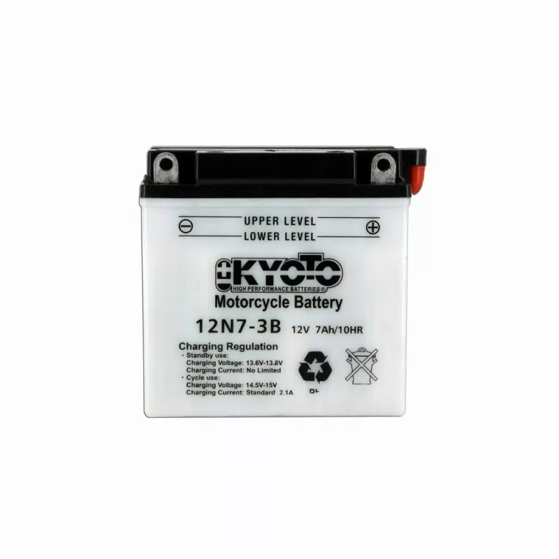 BATTERIE MOTO KYOTO 12N7-3B 12V 7AH 74A - Batteries Motos, Scooters ...