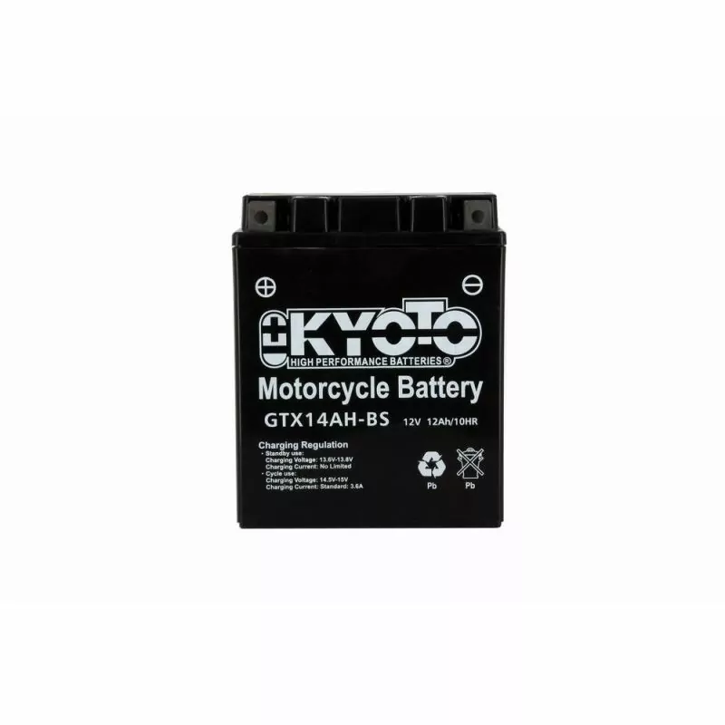 BATTERIE MOTO KYOTO AGM YTX14AH-BS 12V 12AH 210A - Batteries Motos ...