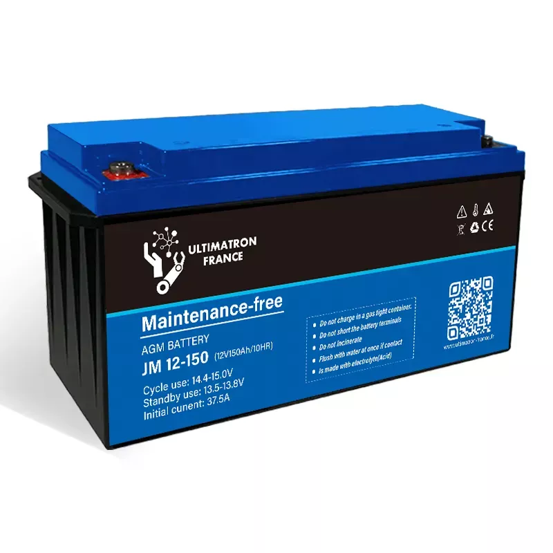 BATTERIE ULTIMATRON AGM DEEP CYCLE JM-12-150 12V 150AH - Batteries ...