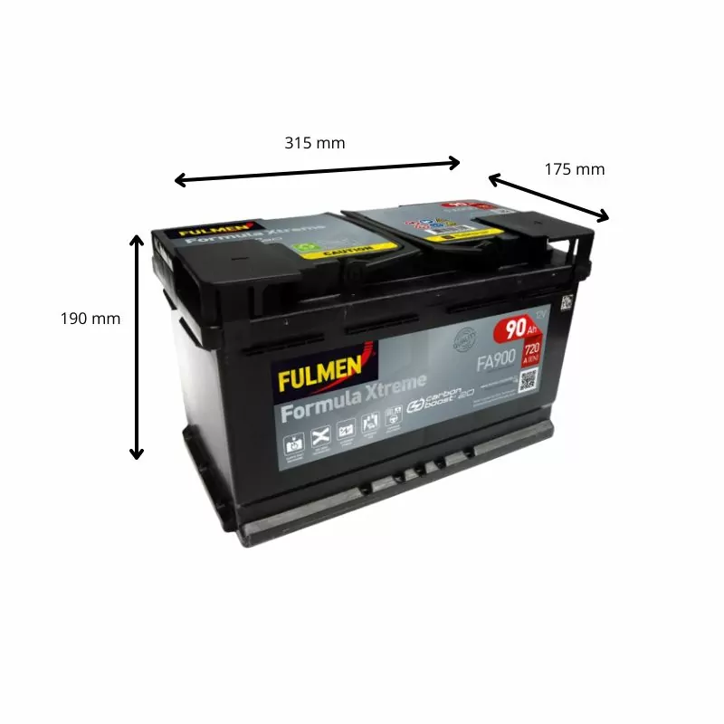Batterie FULMEN FORMULA XTREME FA900 12V 90AH 720A - Batteries Auto ...
