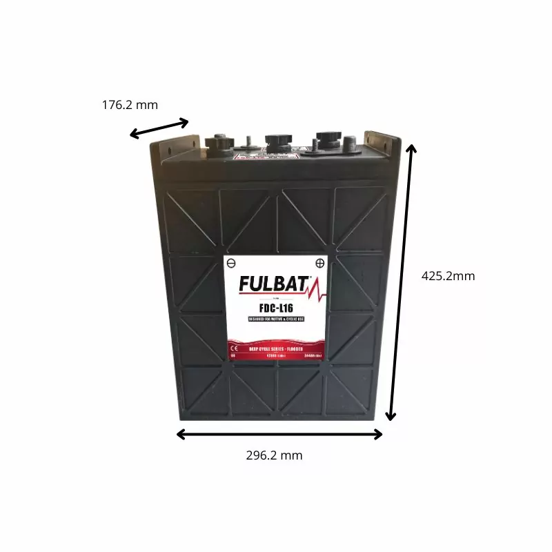 Batterie Deep Cycle Flooded FULBAT FDC-L16 - Batteries de traction ...