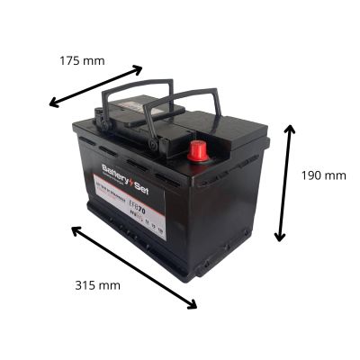 BATTERIE AUTO BATTERYSET START STOP EFB70 12V 70AH 720A - Batteries ...