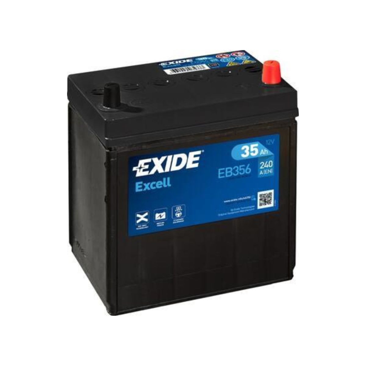 BATTERIE EXIDE EXCELL EB356 12V 35AH 240A - Batteries Auto, Voitures ...