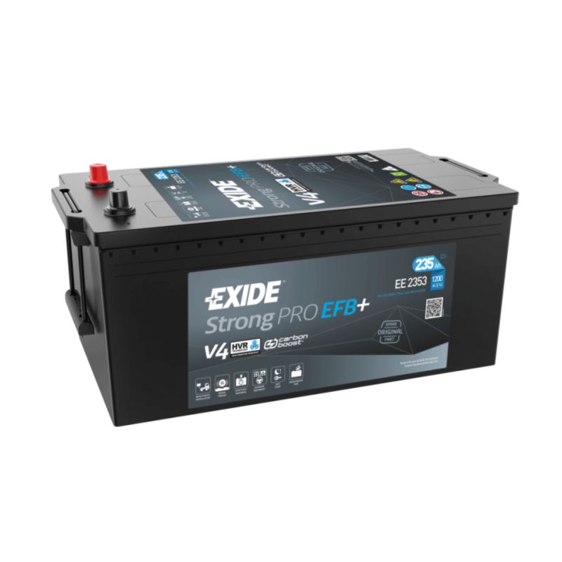 BATTERIE EXIDE EFB STRONG PRO EE2353 12V 235AH 1200A - Batteries Poids ...