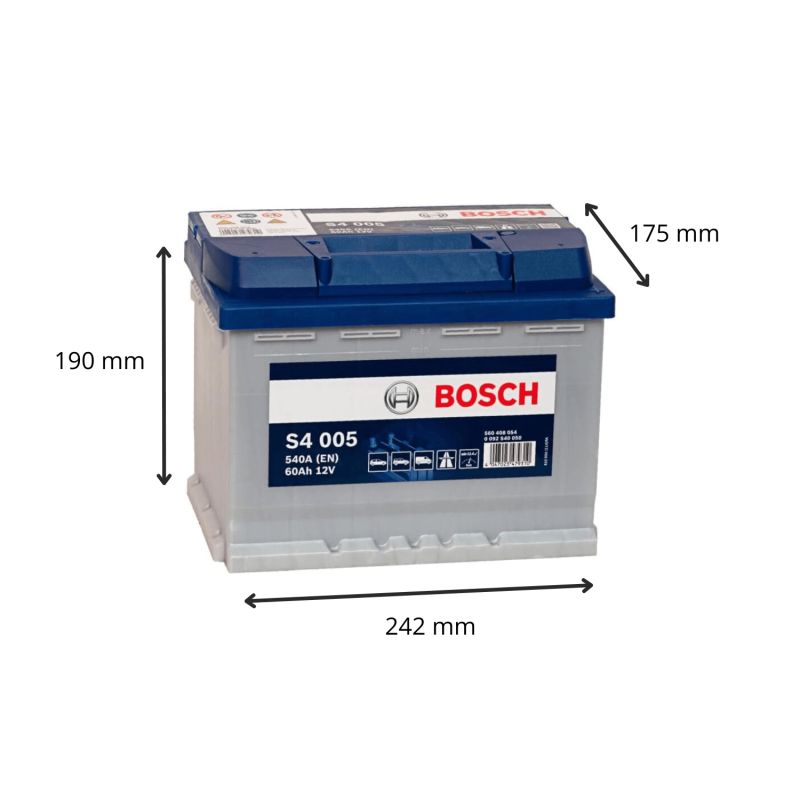 BATTERIE BOSCH S4005 12V 60AH 540A(EN) L2 - Batteries Auto, Voitures, 4x4, Véhicules Start ...