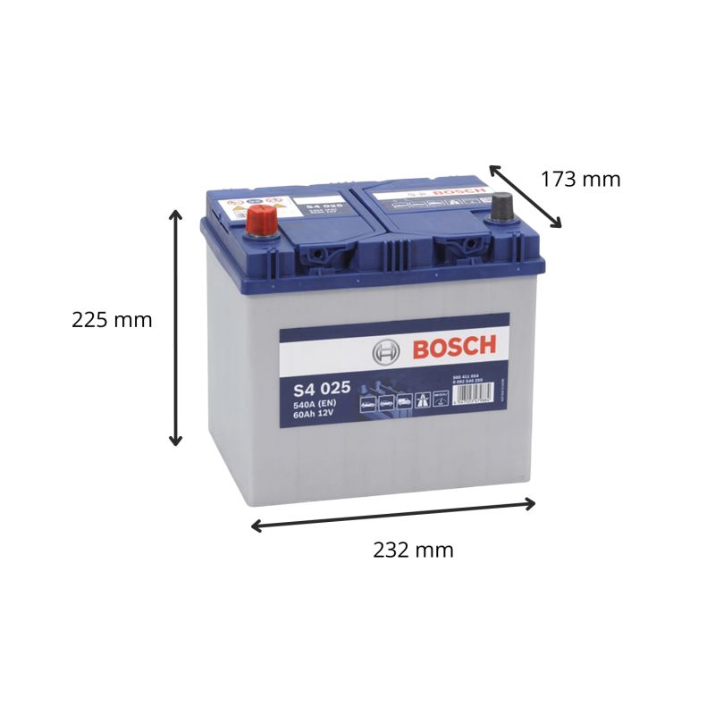 BATTERIE BOSCH S4025 12V 60AH 540A(EN) - Batteries Auto, Voitures, 4x4, Véhicules Start & Stop ...