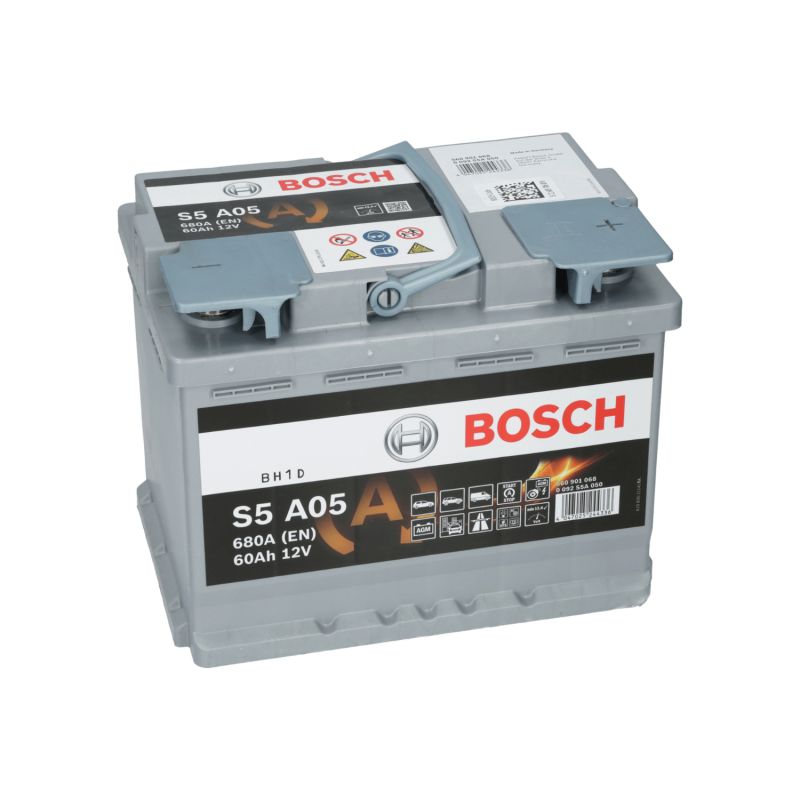 BATTERIE BOSCH START STOP AGM S5A05 12V 60AH 680A(EN) L2 - Batteries ...